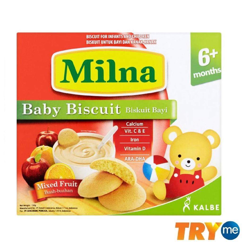 Milna Baby Rusk Mix Fruits - 130g | Shopee Malaysia