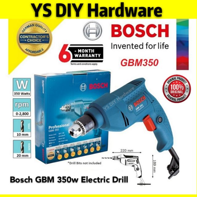 (NEW) Bosch GBM 350 Rotary Drill | Shopee Malaysia