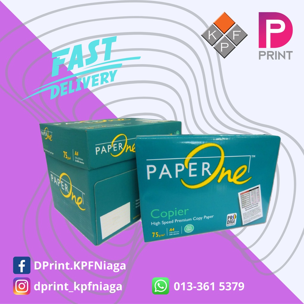 PaperOne A4 Copier Paper 75gsm 500 Sheets | Shopee Malaysia