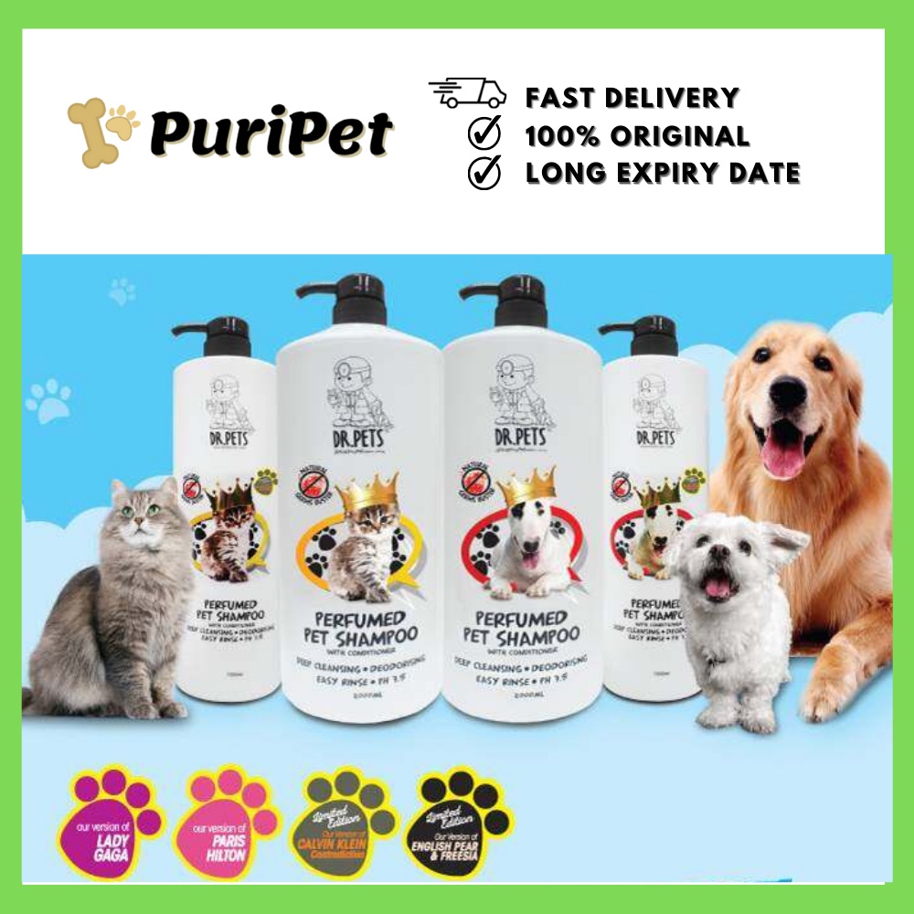 Dr Pets Cat & Dog Perfume Pet Shampoo 1litter/ 2 Litter Natural Germs ...