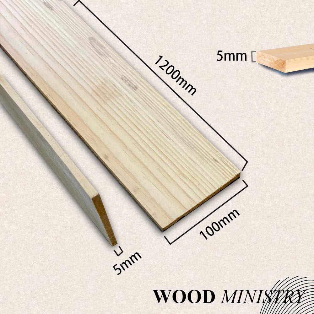 [10 pcs] KAYU PINE WOOD 5mm x 100mm x 1200mm Papan Kayu Pallet [NEW ...