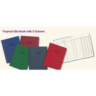 F5 Hard Cover 3 Columns Account Book / Buku Kulit Tebal Log-Akaun ...