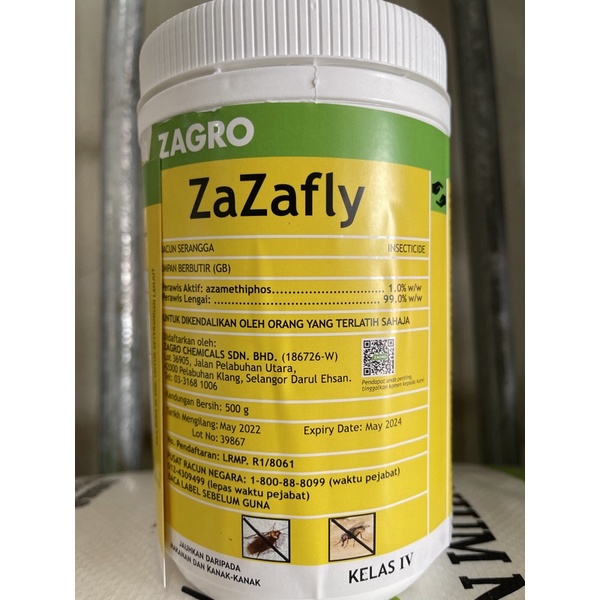 Zagro Zazafly 500g racun serangga (GB) azamethiphos 1.0% | Shopee Malaysia