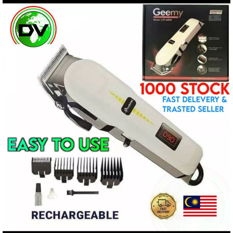 Geemy 6008 Professional Hair Clipper Hair trimmer | Shopee Malaysia