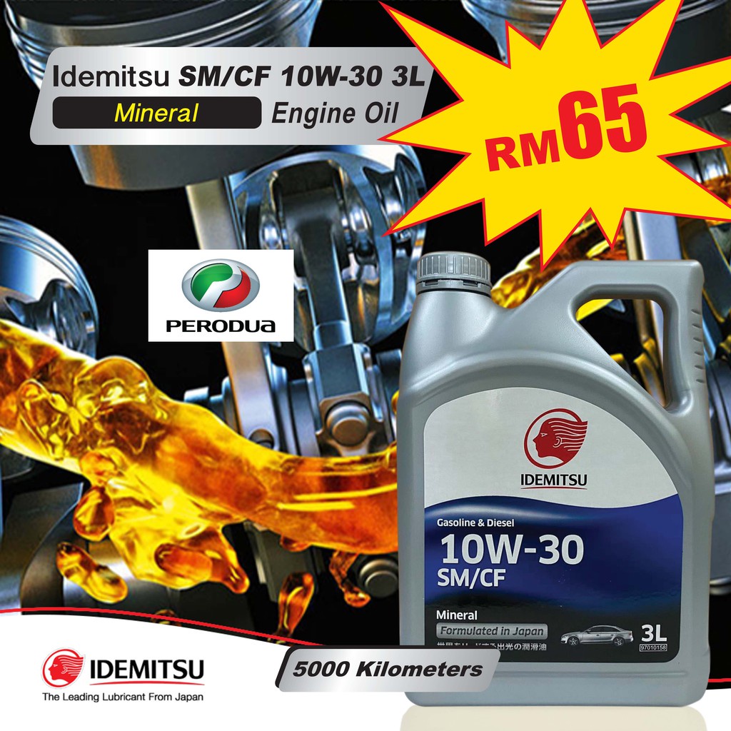 Idemitsu 10W-30 SM/CF 3L Gasoline Engine Oil 3 Litre | Shopee Malaysia