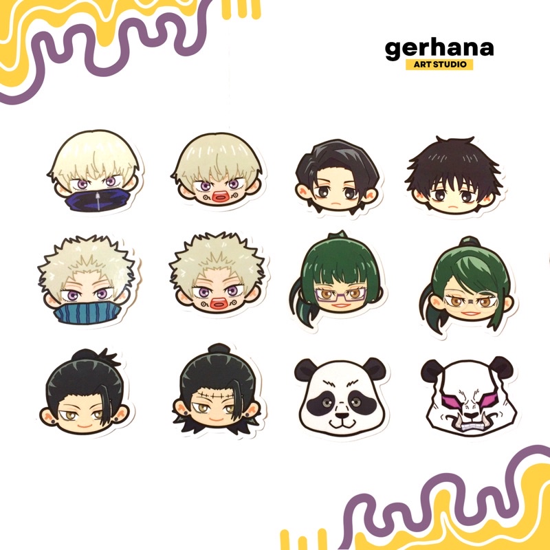 Jujutsu Kaisen & Jujutsu Kaisen 0 Chibi Sticker | Inumaki Yuta Geto ...