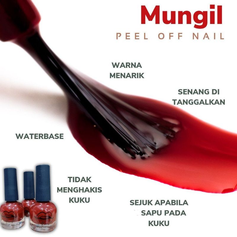 MUNGIL PEEL OFF NAILS as per review by BELLAZ | Shopee Malaysia
