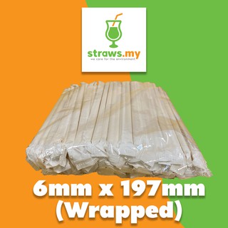 6mm White Paper Straws (5000pcs) - Individually Wrapped, Flat End ...