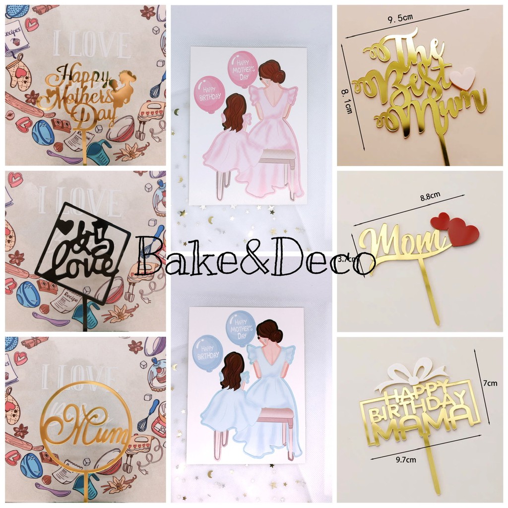 [READY STOCK] Mother birthday cake topper , Mum cake topper , Mother's ...