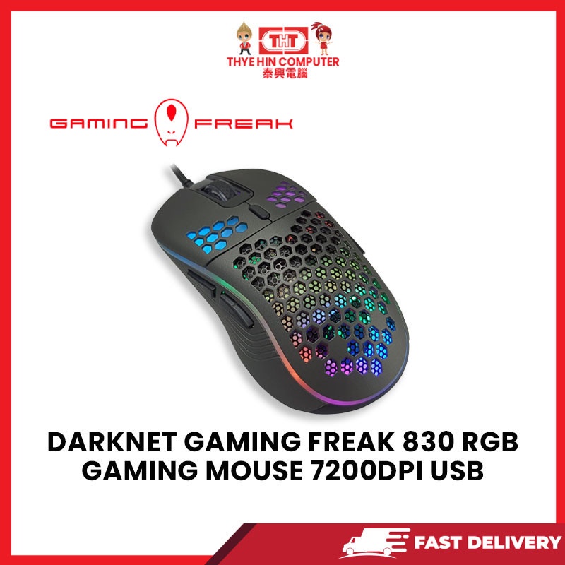 A06 DARKNET GAMING FREAK 830 RGB GAMING MOUSE 7200DPI USB | Shopee Malaysia