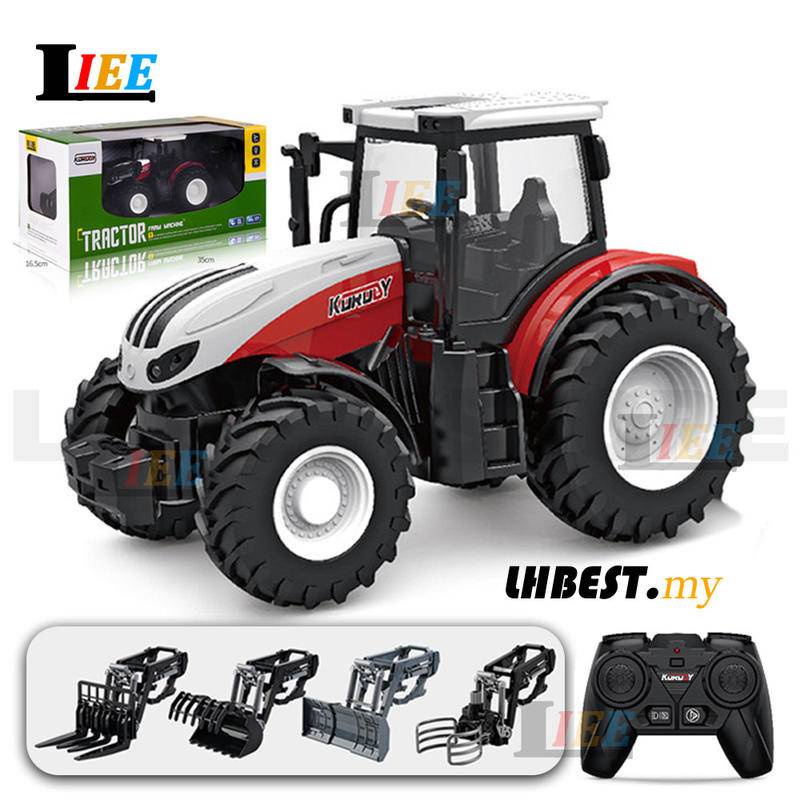2.4G RC Farm Tractor Trailer Car Truck Toy with LED Headlight Toys Set ...