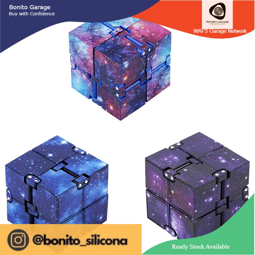 Infinity Fidget Cube Stress and Anxiety Relief Cool Hand Mini Kill Time ...