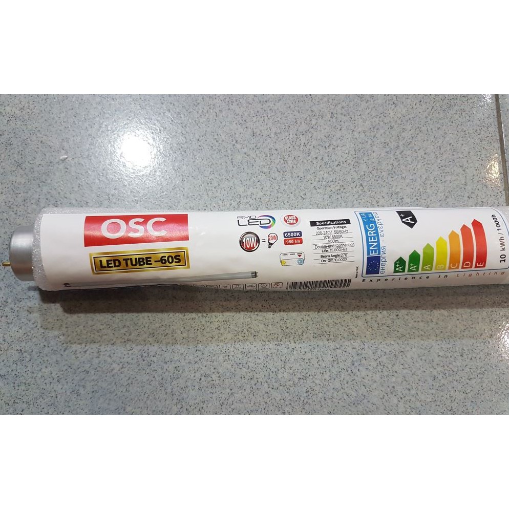 OSC 10W 30Pcs LED T8 2FT Tube Glass Cover (Cool Daylight) | Shopee Malaysia