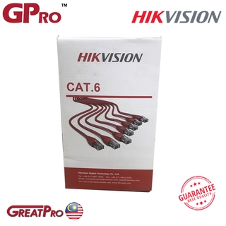 HIKVISION (DS-1LN6U-SC0) U/UTP CAT6 PVC 23 AWG 305M NETWORK CABLE | Shopee Malaysia
