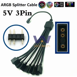 RGB 12V/4pin ARGB 5V/3pin Motherboard RGB Splitter Extension Cable For ...