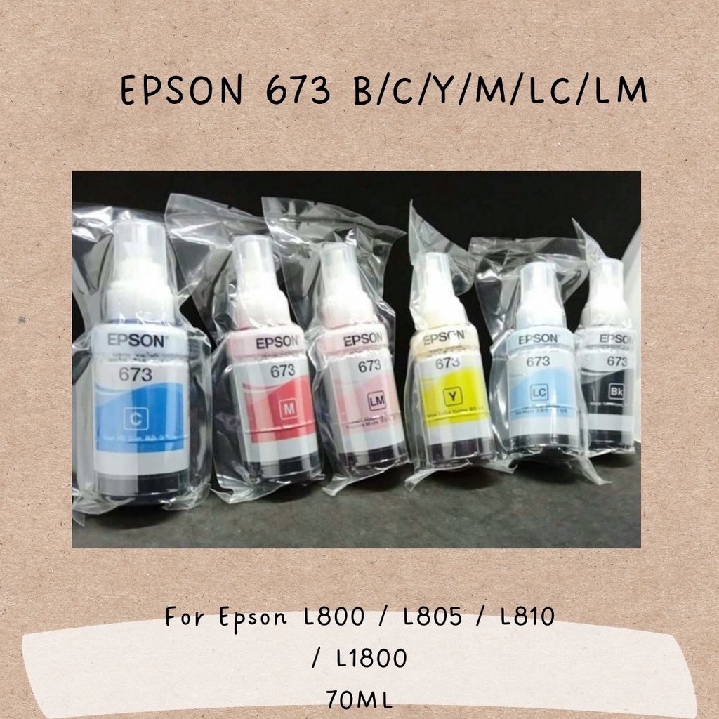 Epson Original Ink 673 ( T6731 / T6732 / T6733 / T6734 ) L800 L805 L850 ...