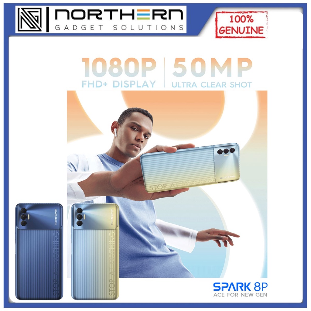 TECNO Spark 8p 4+3GB Ram 128GB Rom Smartphone 100% Original warranty by Tecno Malaysia | Shopee ...