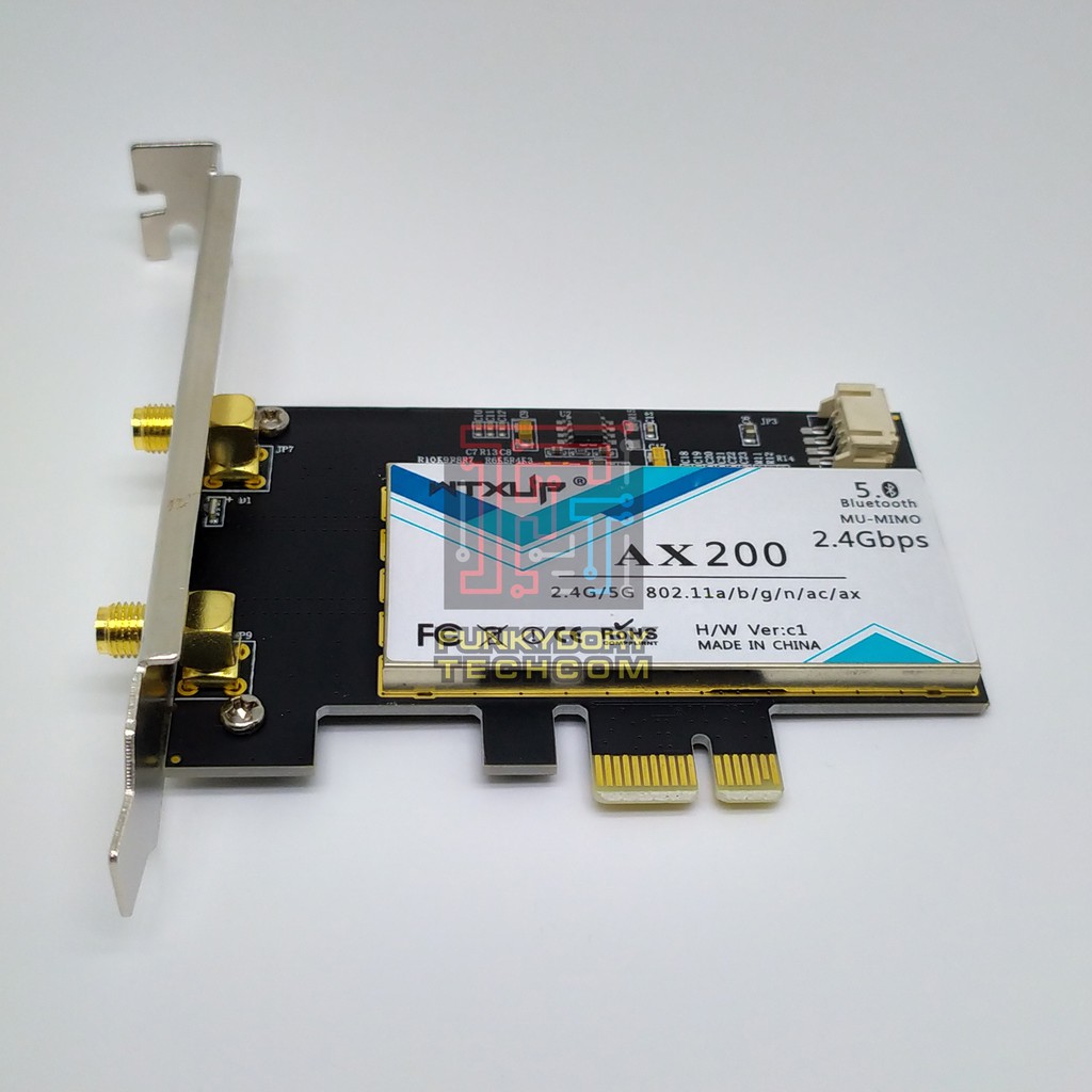 Intel WiFi 6 AX200 PCIe WiFi Card Dual Band 2.4GHz/5GHz 2.4Gbps with ...