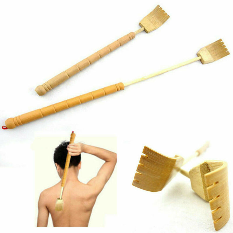 [Stock]Wooden Back Scratcher Wood Back Scraper /Durable Extendable ...