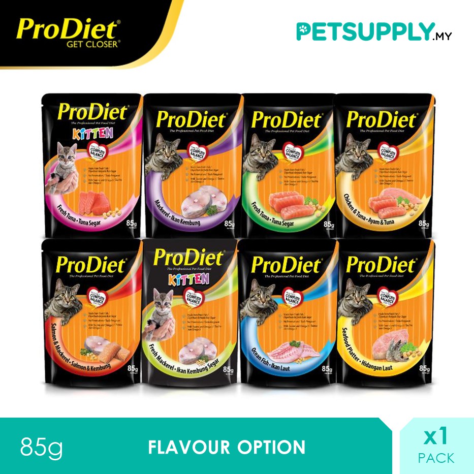 ProDiet Wet Cat Food (85g) - Tuna/Mackerel/Chicken Tuna /Salmon ...