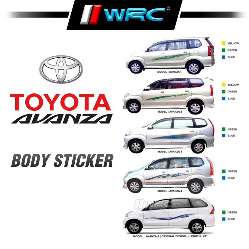 Toyota Avanza Body Sticker / Side Body Lining (New & Old Model ...