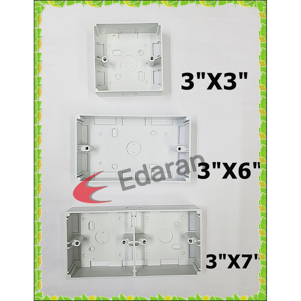 PVC LINK SURFACE MOUNT BOX (WHITE) - (3" X 3" , 3" X 6" , 3" X 7 ...