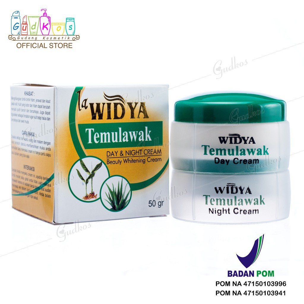 Temulawak Widya Whitening Cream Wajah BPOM Day Night Cream 50gm ...