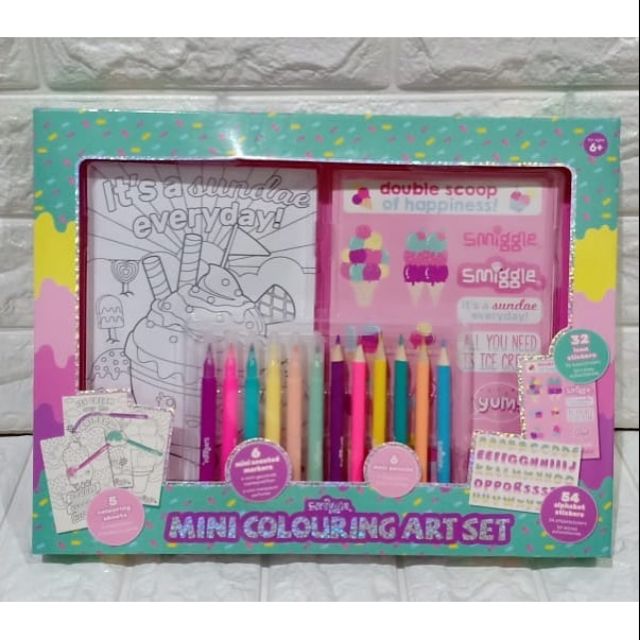 ORIGINAL SMIGGLE - MINI COLOURING ART SET | Shopee Malaysia