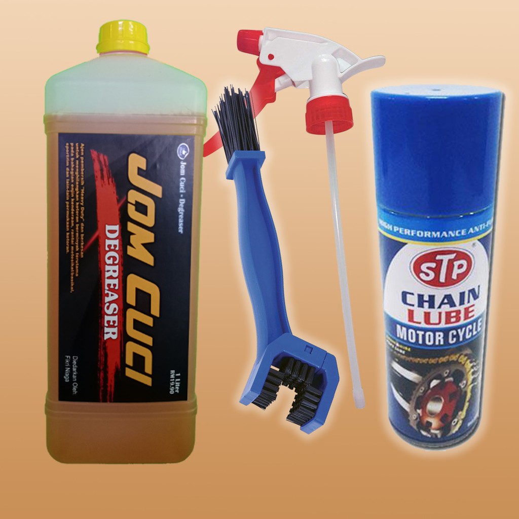 Set Pencuci Rantai Motosikal / Chain Cleaner Package (Degreaser 1 Liter ...