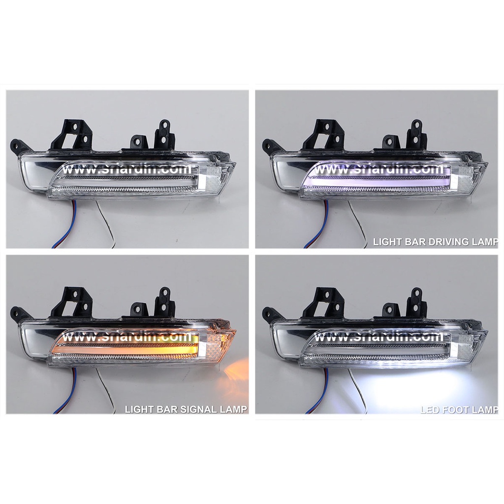 Toyota Prius 10-15 Side Mirror Signal w Light bar & LED Foot Lamp [ 1 ...