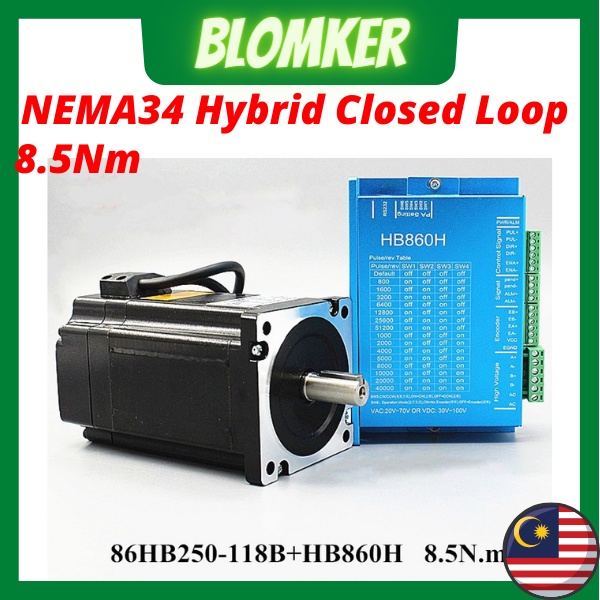 Nema 34 servo motor 86HB250-118B+HB860H Closed-loop step motor 8.5N.m ... Nema 34 servo motor 86HB250-118B+HB860H Closed-loop step motor 8.5N.m ...