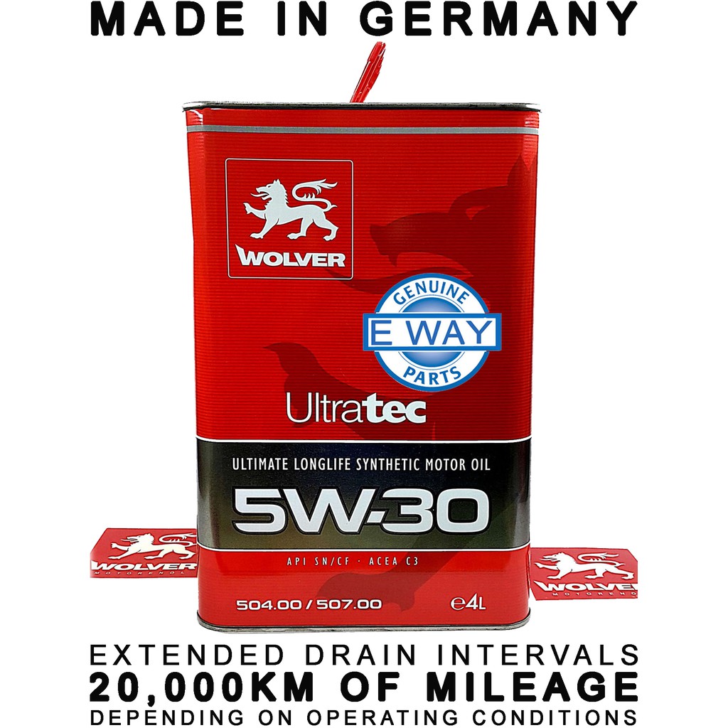 Wolver ( Germany ) Fully Synthetic 5W30 API SN 4L Motor Oil | Shopee ...