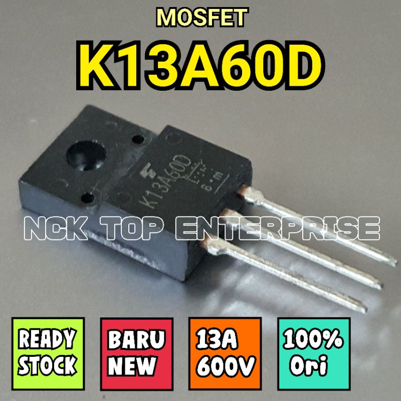 K13A60D 13N60 (13A 600V) MOSFET READY STOCK BARU TO-220F (TK13A60D) | Shopee Malaysia