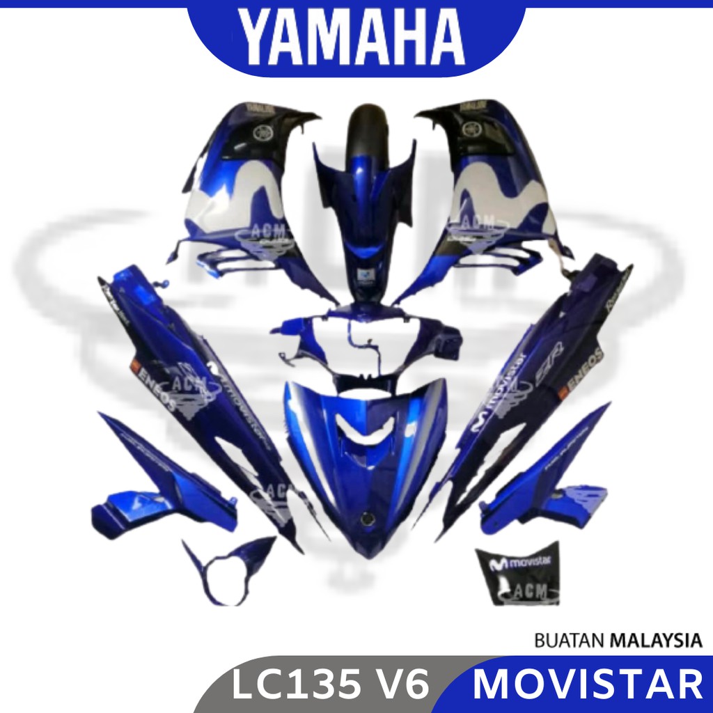 YAMAHA 135LC NEW V6 ENEOS 4 Stroke 4 Speed Body Cover Set Color Parts ...