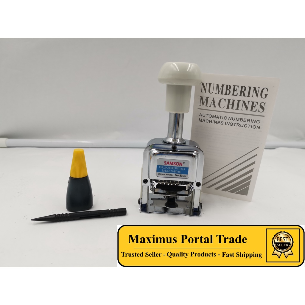Samson 4mm Numbering Machine , 7 digits (S8307)-Black | Shopee Malaysia