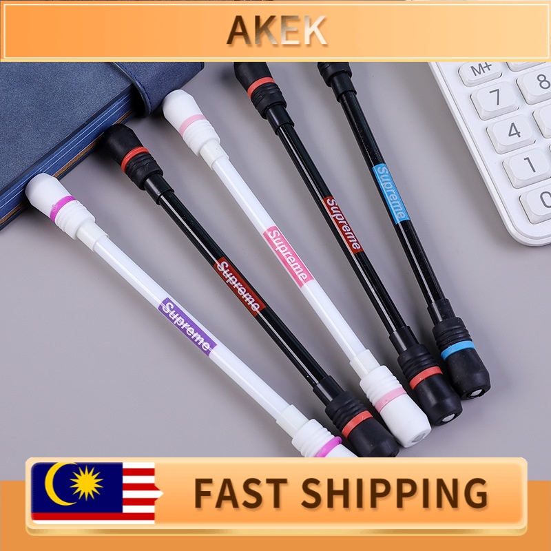 [Ready Stock] Spinning Pen Balance pen Black Gel Pen Rotary Pen Student ...