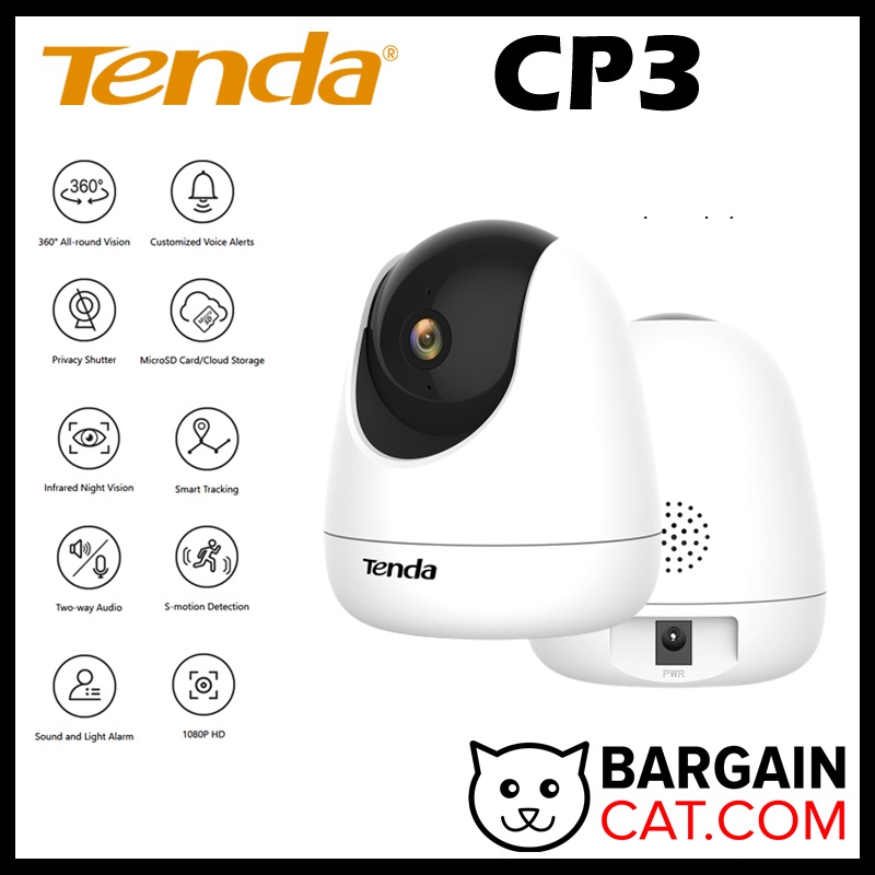 Tenda CP3 CP7 360 Ai Smart Wireless Wi-Fi CCTV Cloud IP Camera 1080P ...