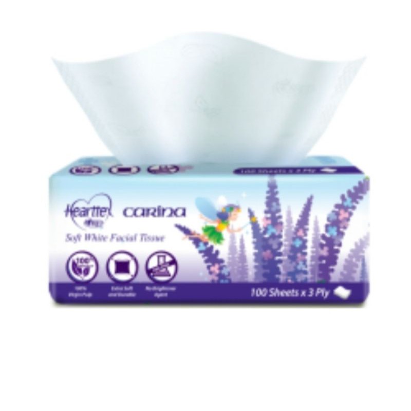 Carina Soft Pack White Facial Tissue 100% Virgin Pulp 100pulls x 3ply ...
