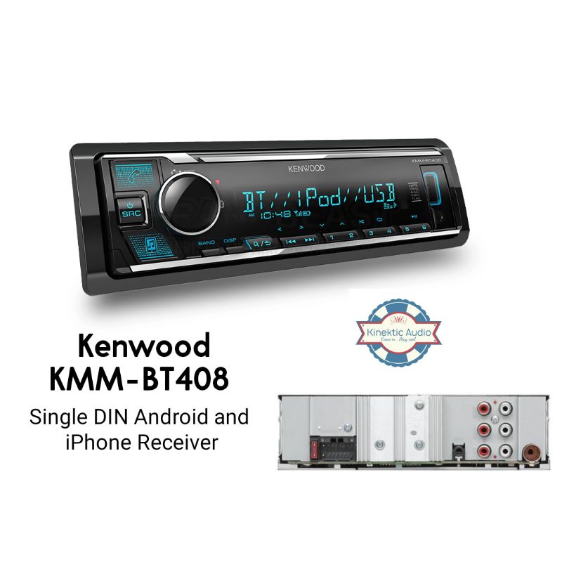 Kenwood kmm-bt408 - Single DIN Android and iPhone Receiver | Shopee ...