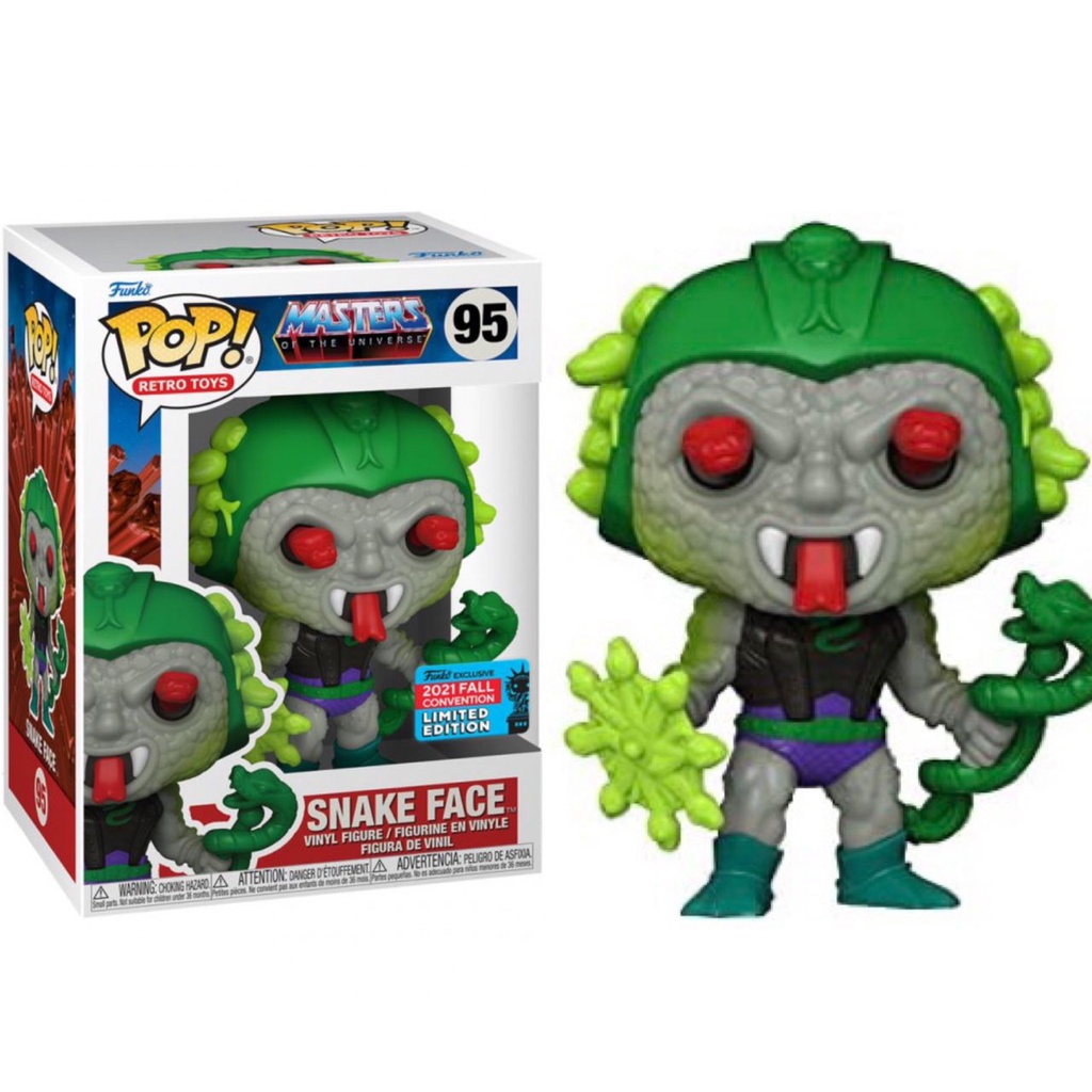Funko Pop Vinyl Snake Face 95 Masters Of The Universe 2021 Exclusive ...