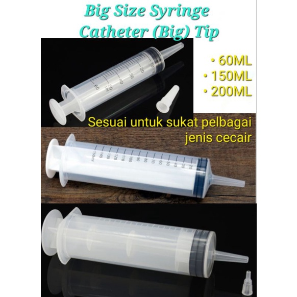 Big Syringe Picagari Besar 60ML 150ML 200ML Catheter Tip | Shopee Malaysia