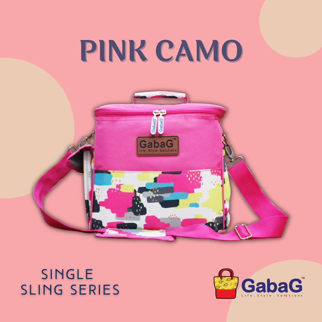 GABAG SLING COOLER BAG/STORAGE BAG - GABAG SINGLE SLING PINK CAMO (FREE ...