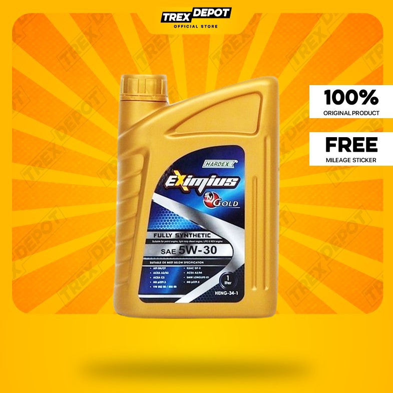 HARDEX Eximius Gold Fully Synthetic Engine Oil 5W30 (1L) | Shopee Malaysia