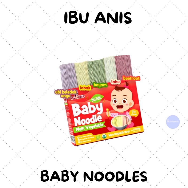 IBU ANIS : ORGANIC BABY NOODLES MULTIVEGE (7m+) | Shopee Malaysia