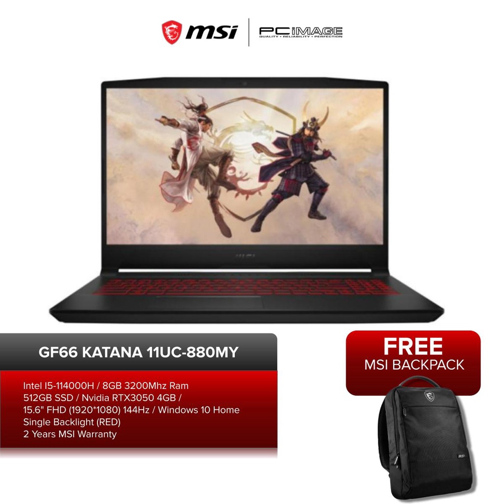 MSI Katana GF66 Price in Malaysia & Specs - RM3899 | TechNave