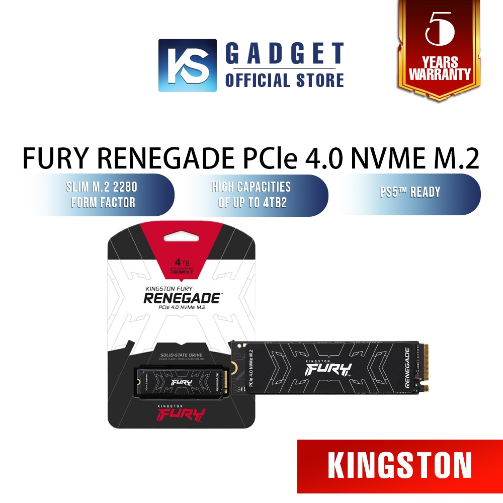 Kingston Fury Renegade NVMe M 2 PCIe Gen4 SSD 500GB 1TB 2TB SFYRS 500G