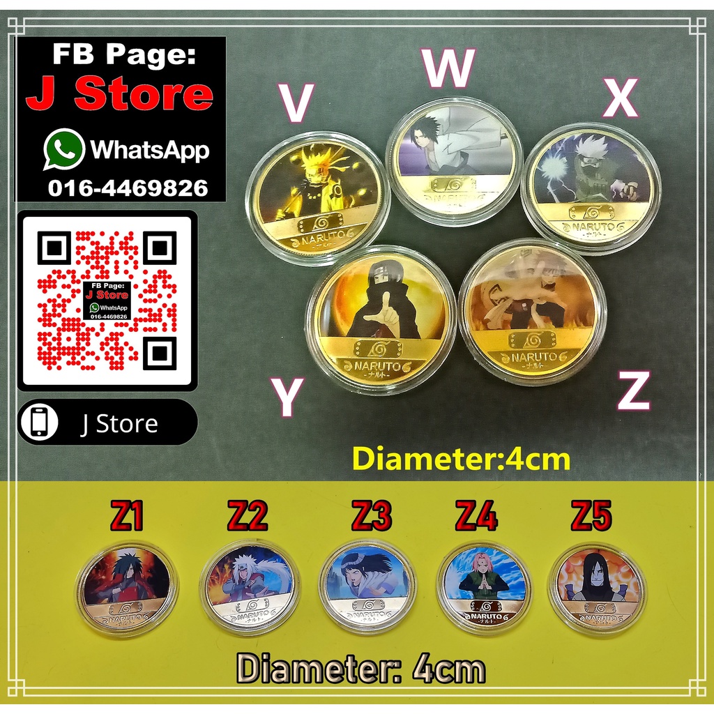 Naruto Golden plated coin collection ( J Store ) | Shopee Malaysia