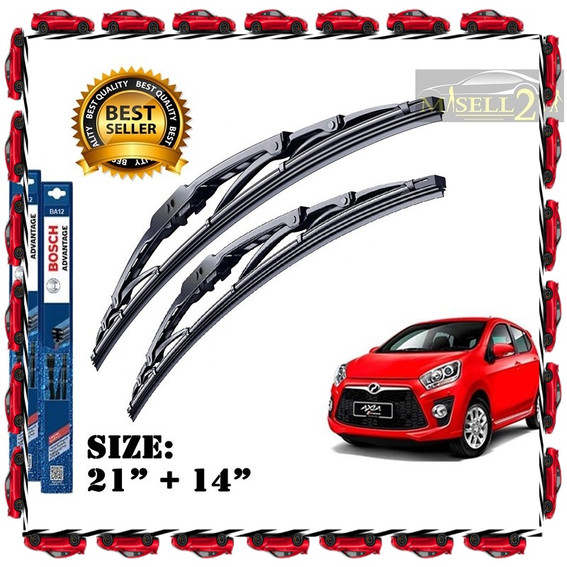 Axia / Bezza / Almera Bosch Advantage Wiper Blade Set (21" + 14 ...