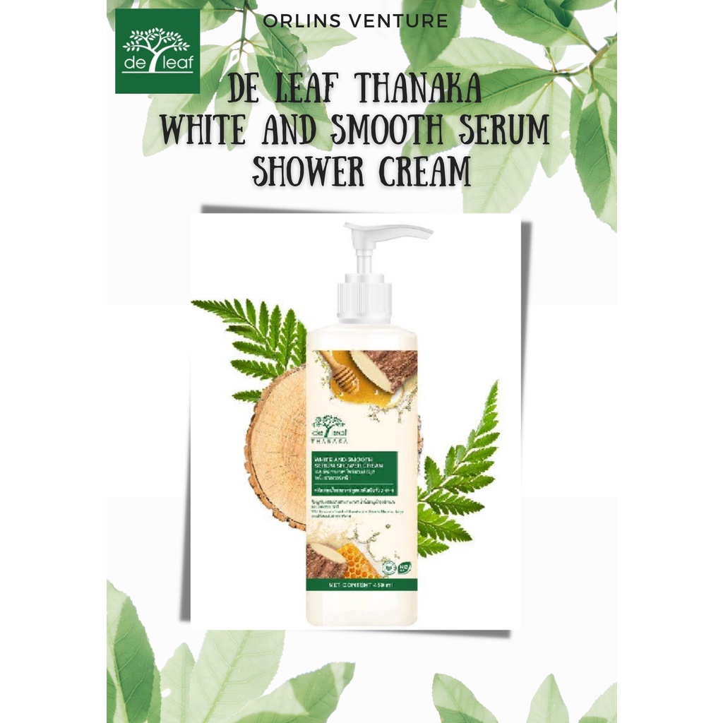 De Leaf Thanaka White and Smooth Serum Shower Cream (450ml) | Shopee ...