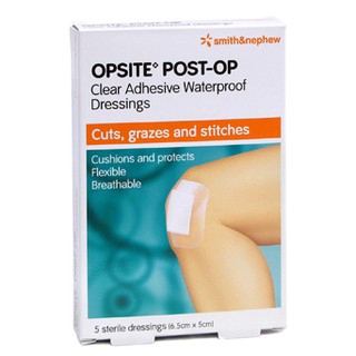 Smith & Nephew Opsite Post-op Clear Adhesive Waterproof Dressings 6.5cm ...